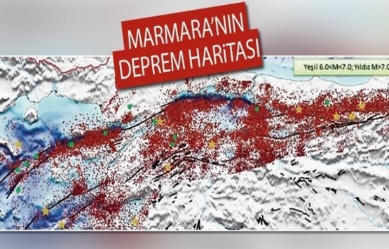 Marmara'nın en son deprem haritası!